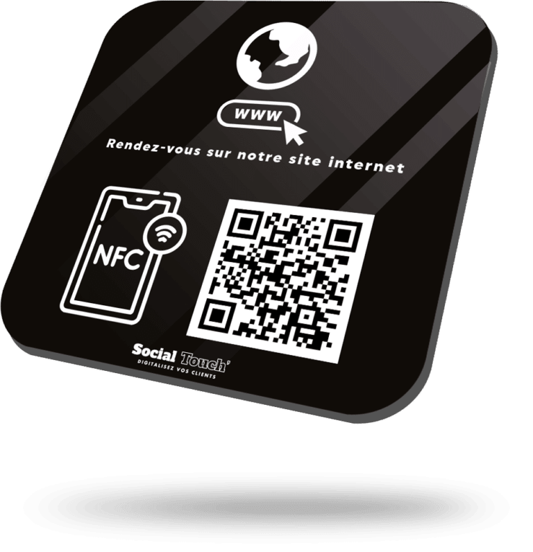 Digitalisez vos clients ! Plaque NFC pour votre commerce